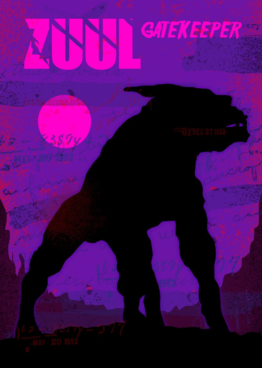 'Zuul' Poster, picture, metal print, paint by Retro Feeling | Displate