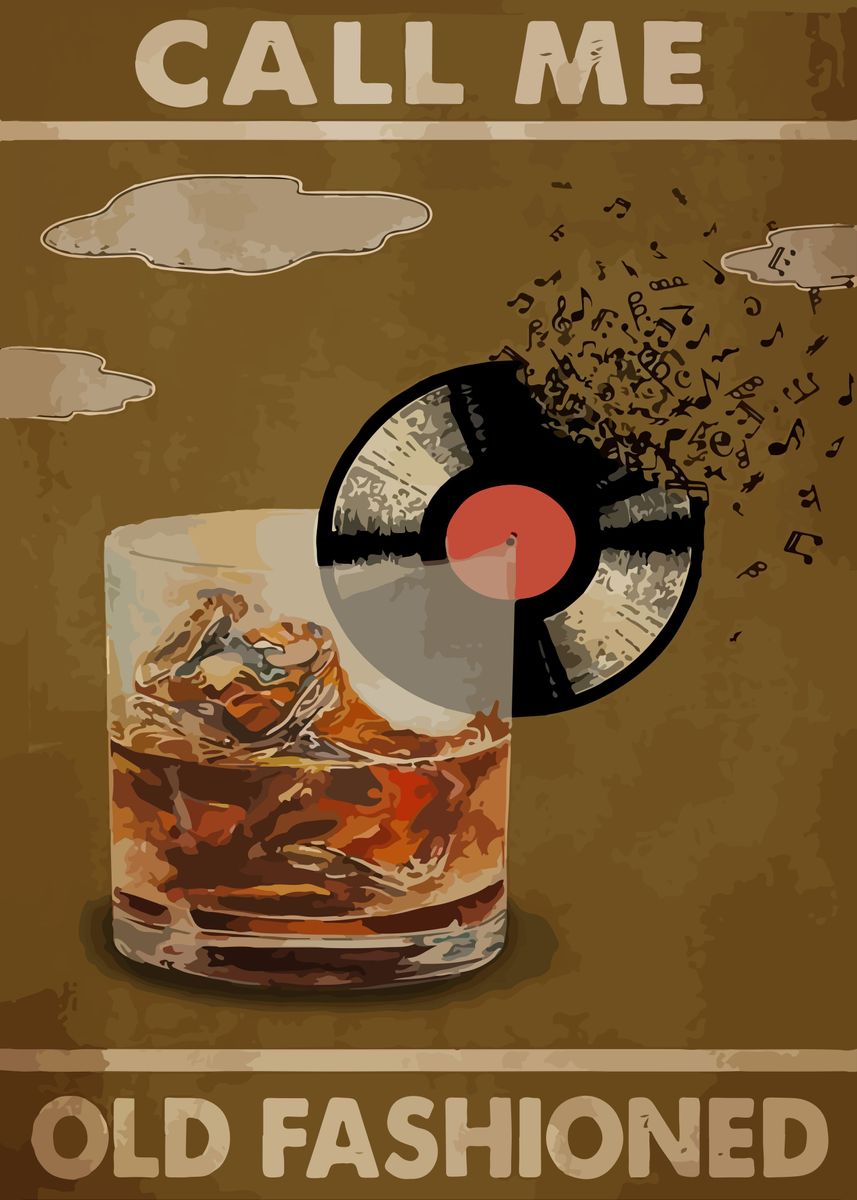 'Call Me Old Fashioned' Poster, picture, metal print, paint by King ART ...
