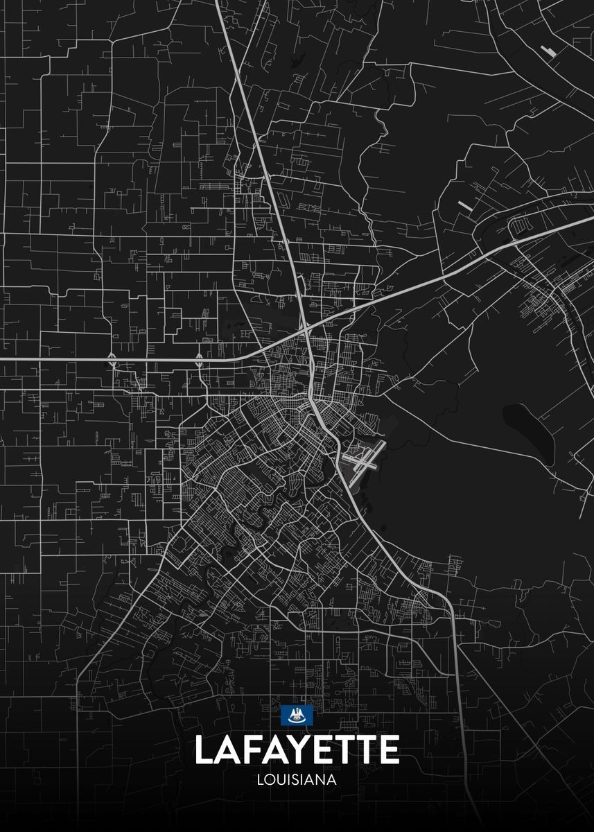 'Lafayette LA' Poster, picture, metal print, paint by IMR Designs ...