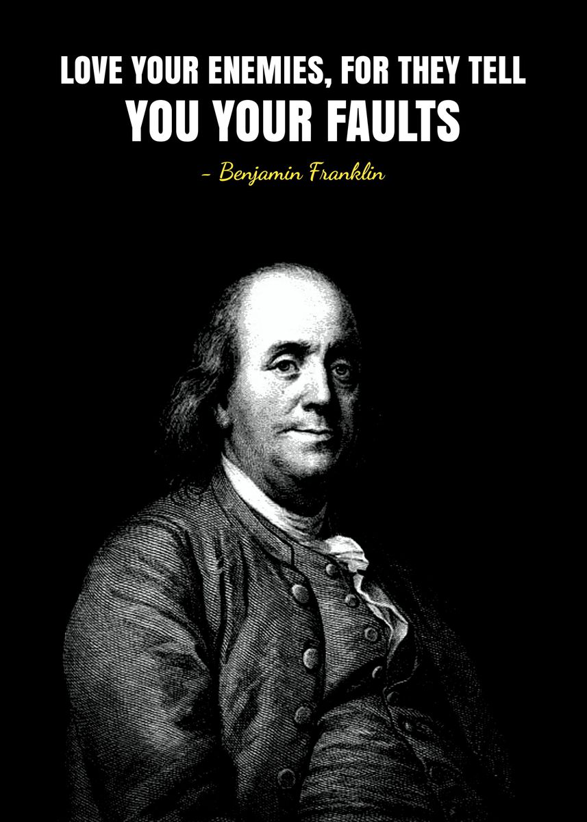 'Benjamin Franklin quotes' Poster by iwak ayam | Displate