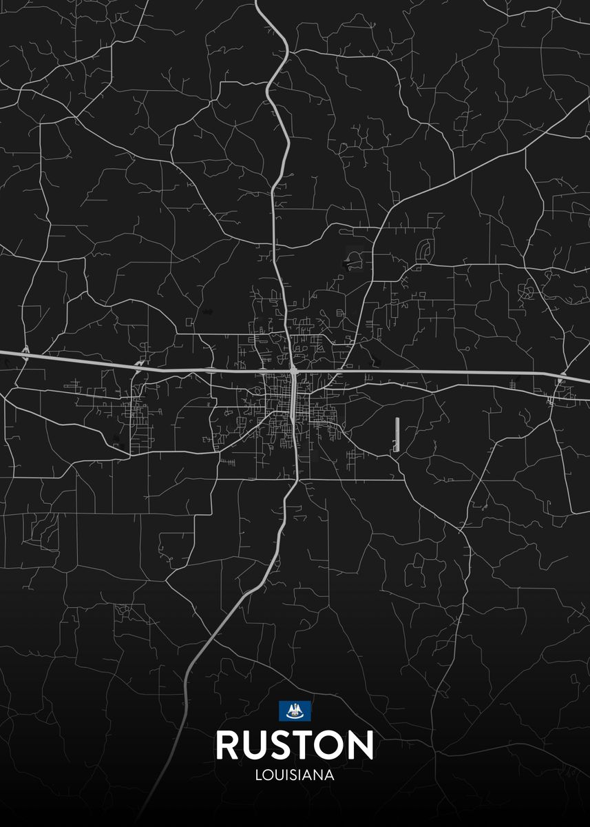 'Ruston LA' Poster, picture, metal print, paint by IMR Designs | Displate