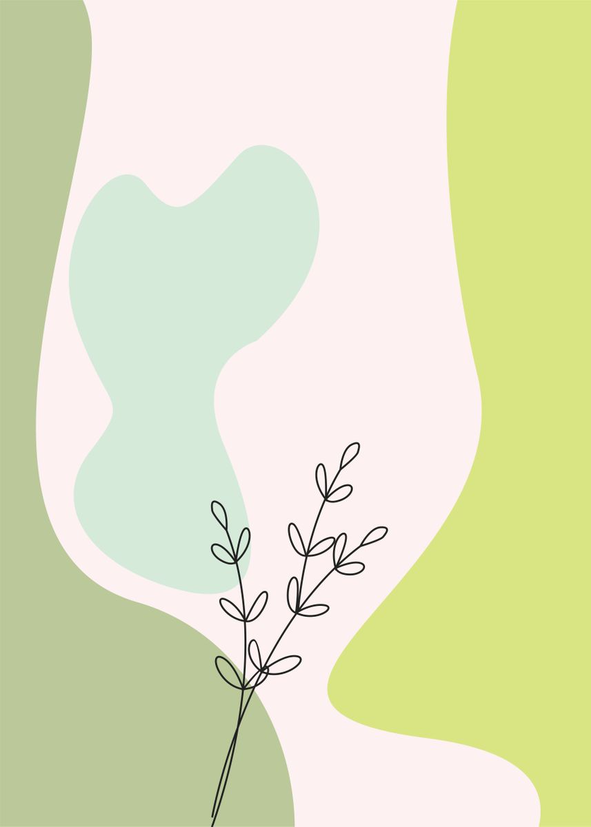 'soft abstract shape' Poster, picture, metal print, paint by Ratna ...