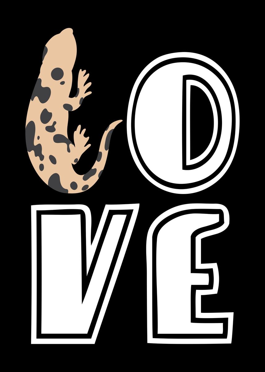 'Leopard Geckos Love' Poster, picture, metal print, paint by ...