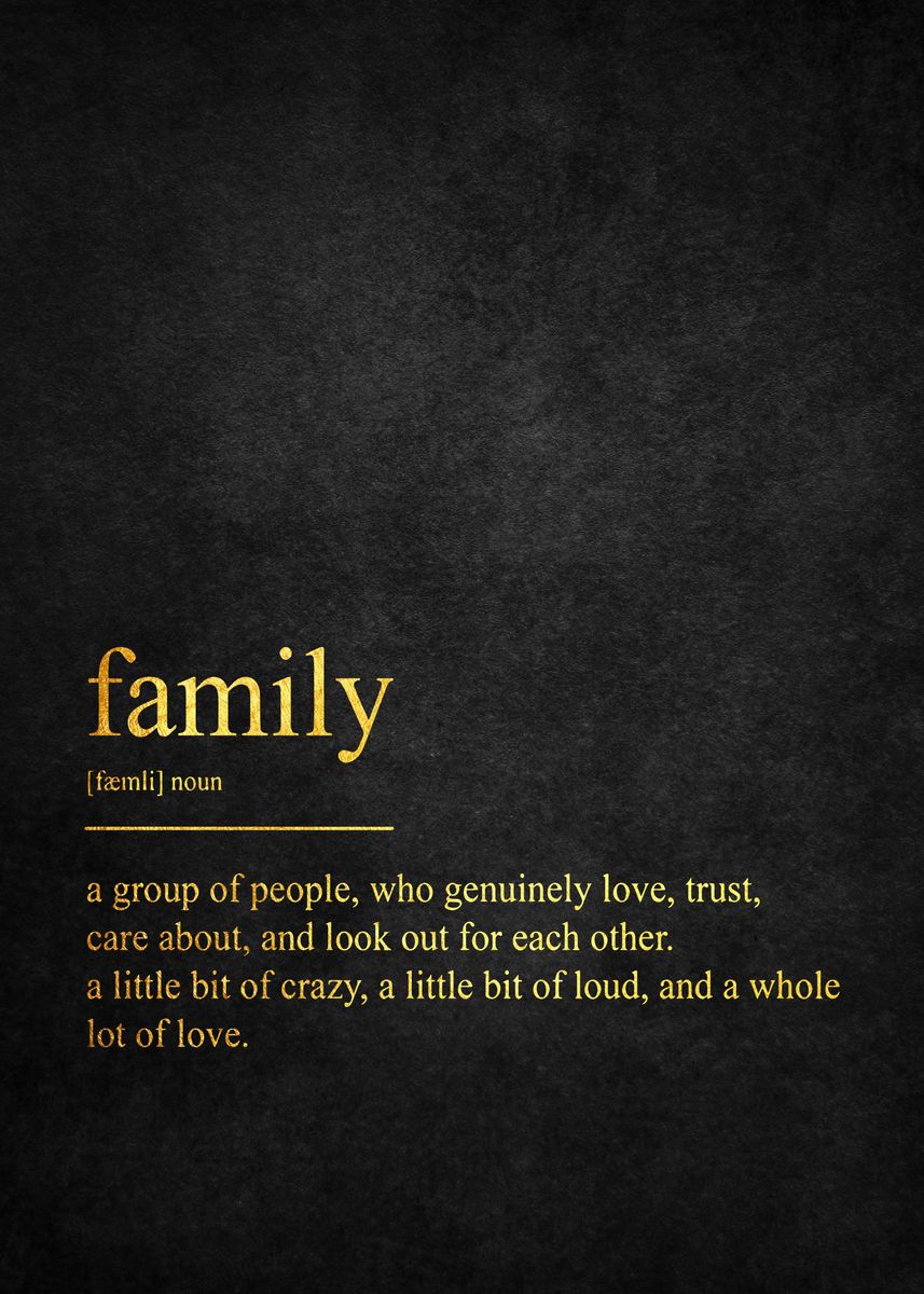 '7 Family Definition Print' Poster, picture, metal print, paint by ...