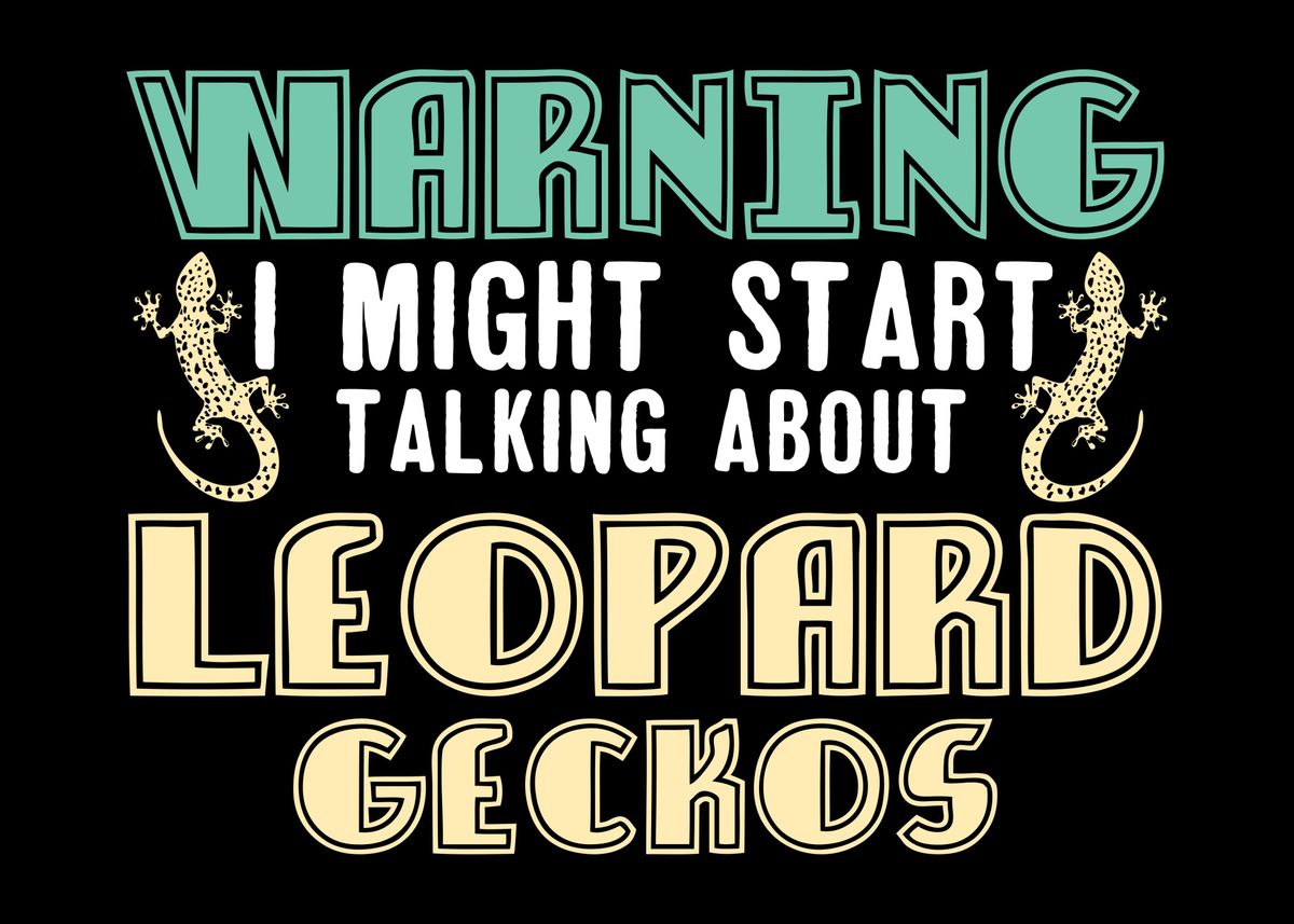 'Leopard Gecko Joke' Poster by DesignatedDesigner | Displate