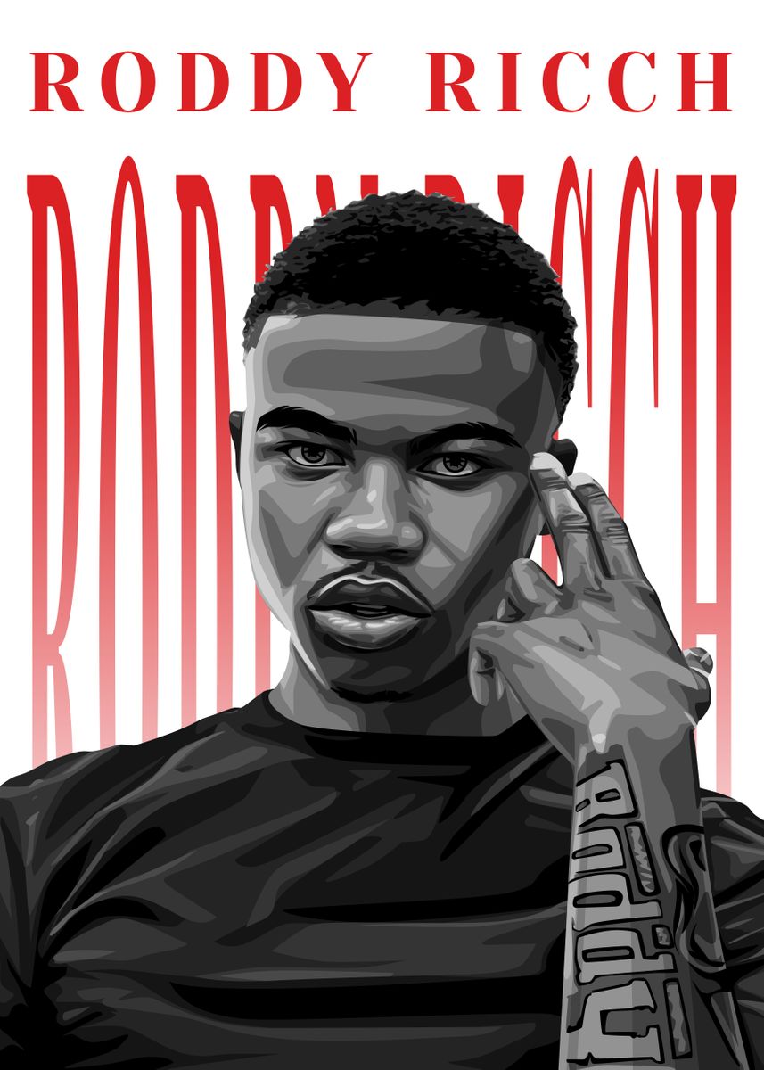 'Roddy Ricch' Poster, picture, metal print, paint by Athlehema by ...