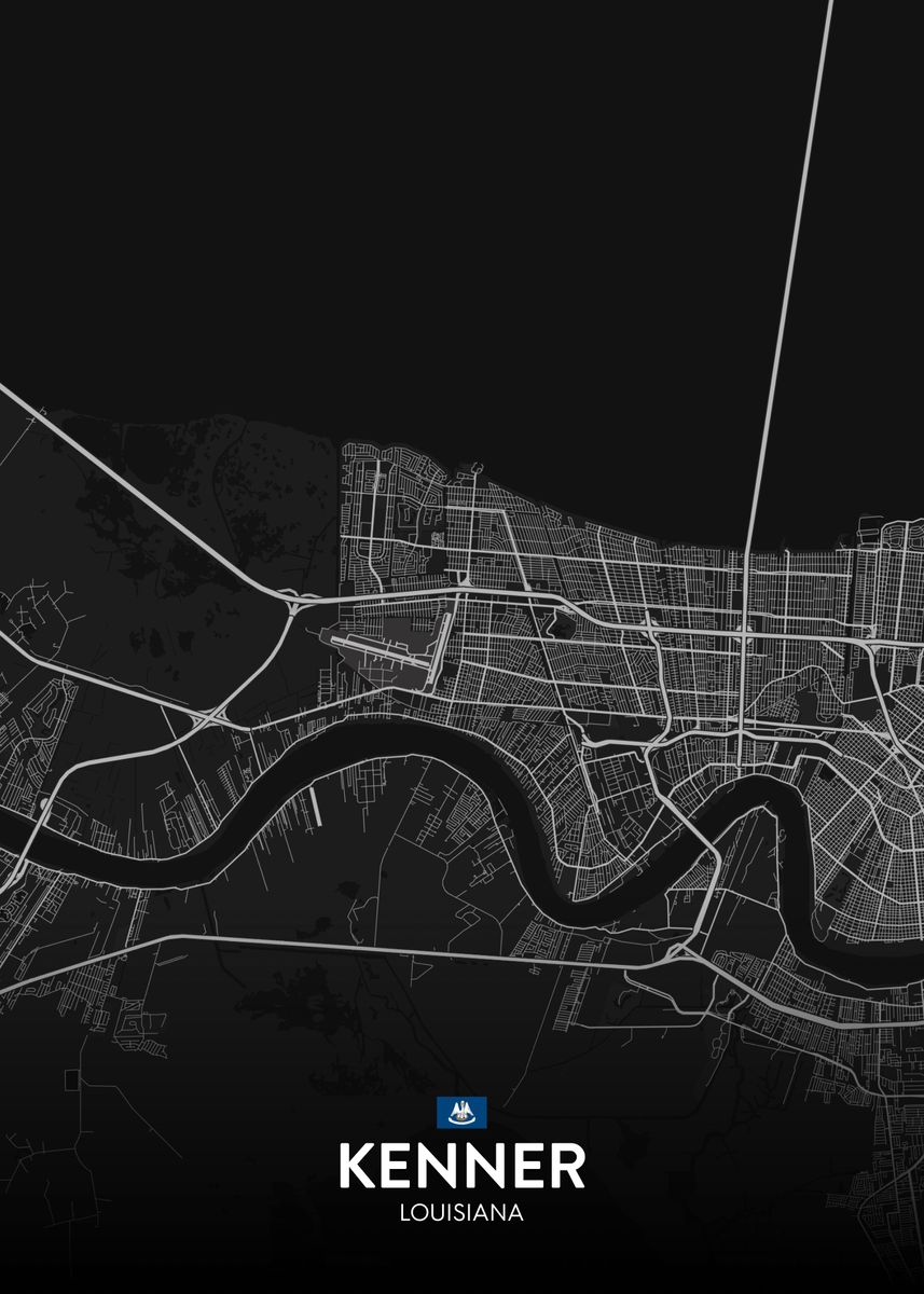 'Kenner LA' Poster, picture, metal print, paint by IMR Designs | Displate