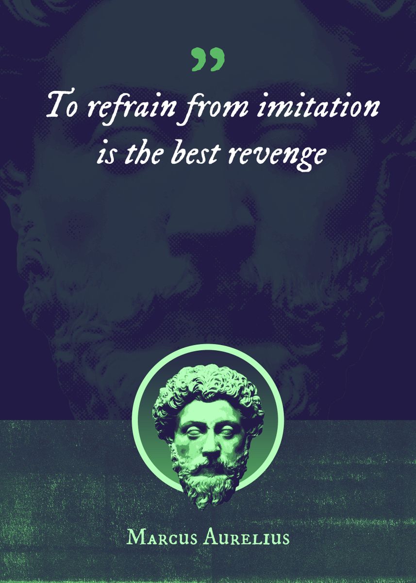 'To refrain from imitation ' Poster, picture, metal print, paint by ...