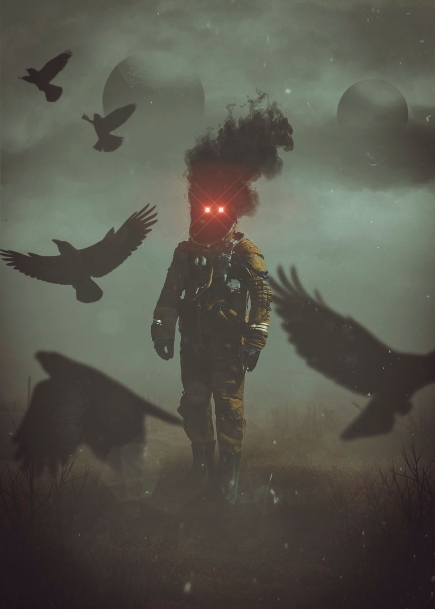 'Cosmonaut' Poster, picture, metal print, paint by AndrejZT | Displate