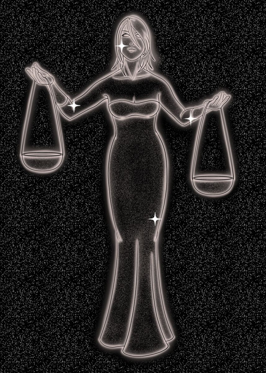 'Libra' Poster, picture, metal print, paint by Carmela Piscopia | Displate