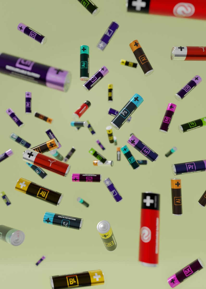 'Energizers' Poster, picture, metal print, paint by Justin Designs ...