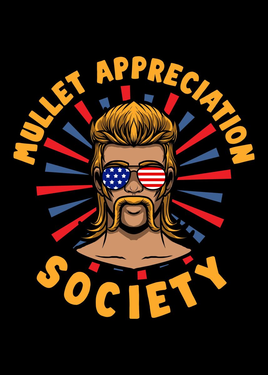 'Mullet Pride Redneck' Poster, picture, metal print, paint by ...