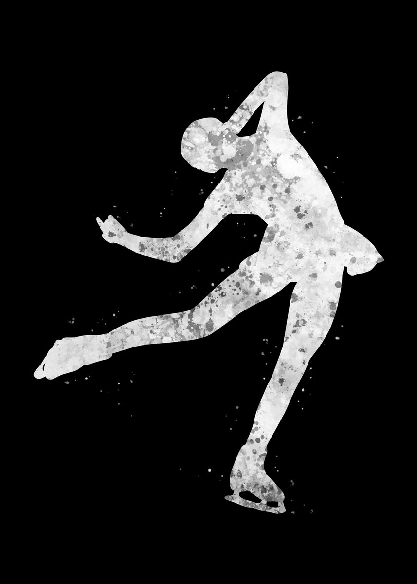 'Ice Skating' Poster by Yahya Art | Displate