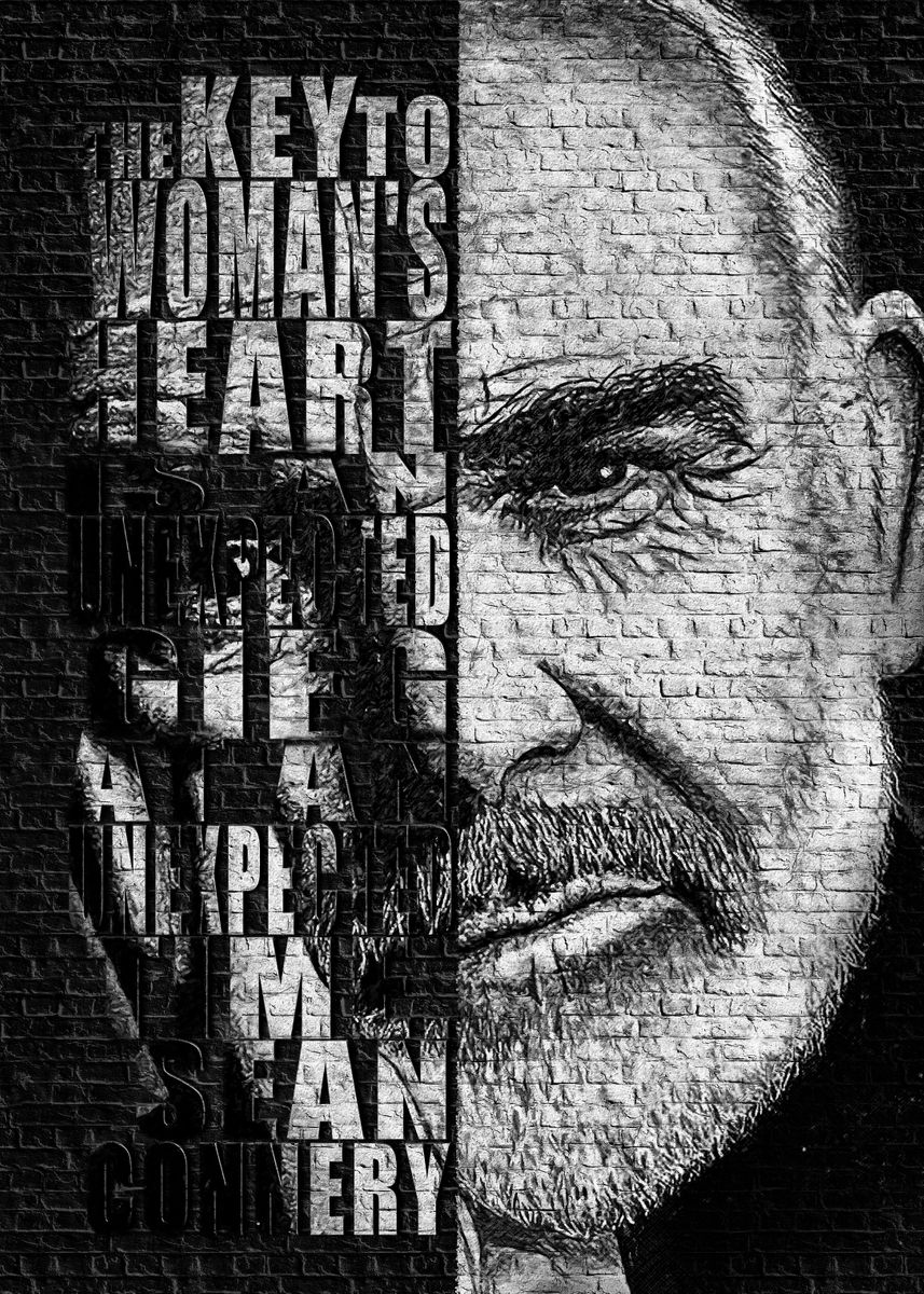 'Sean Connery' Poster, picture, metal print, paint by Displate Master ...