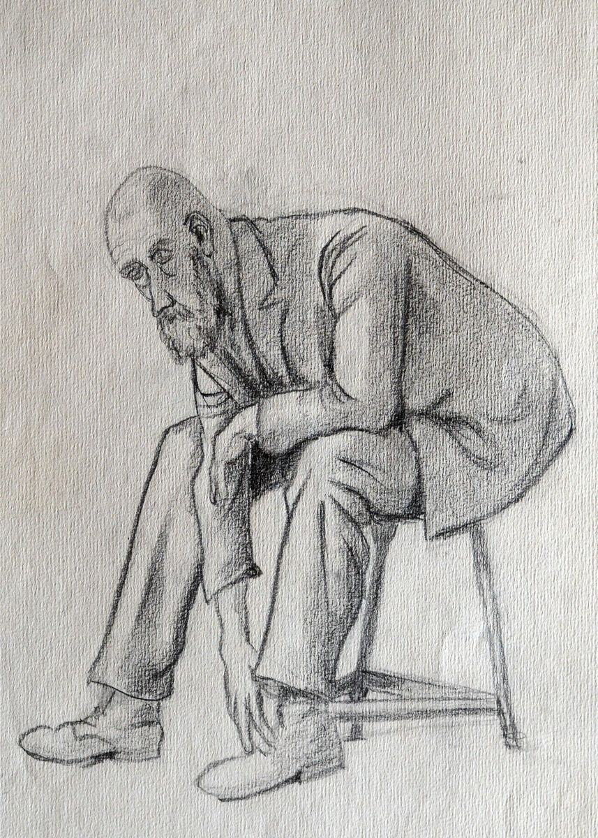 'Old Man' Poster, picture, metal print, paint by Christiane Calmbacher ...