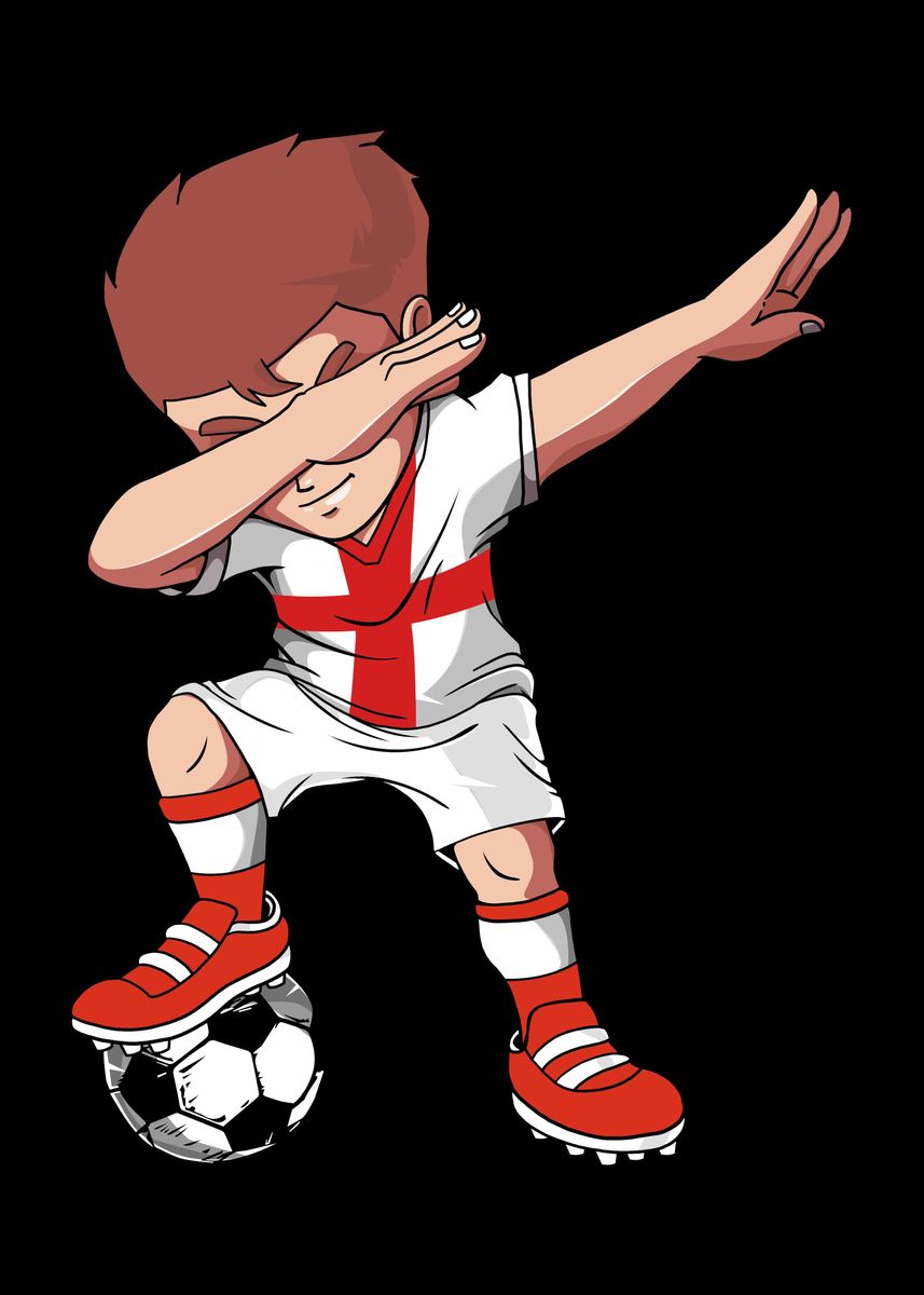 'England Dabbing Football' Poster by FunnyGifts | Displate