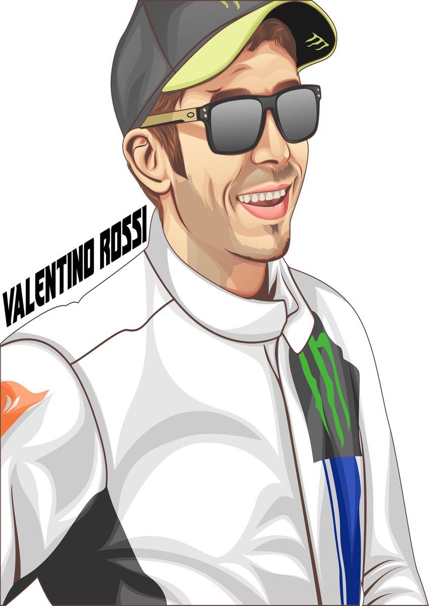 'Valentino rossi' Poster, picture, metal print, paint by Asran Vektor ...