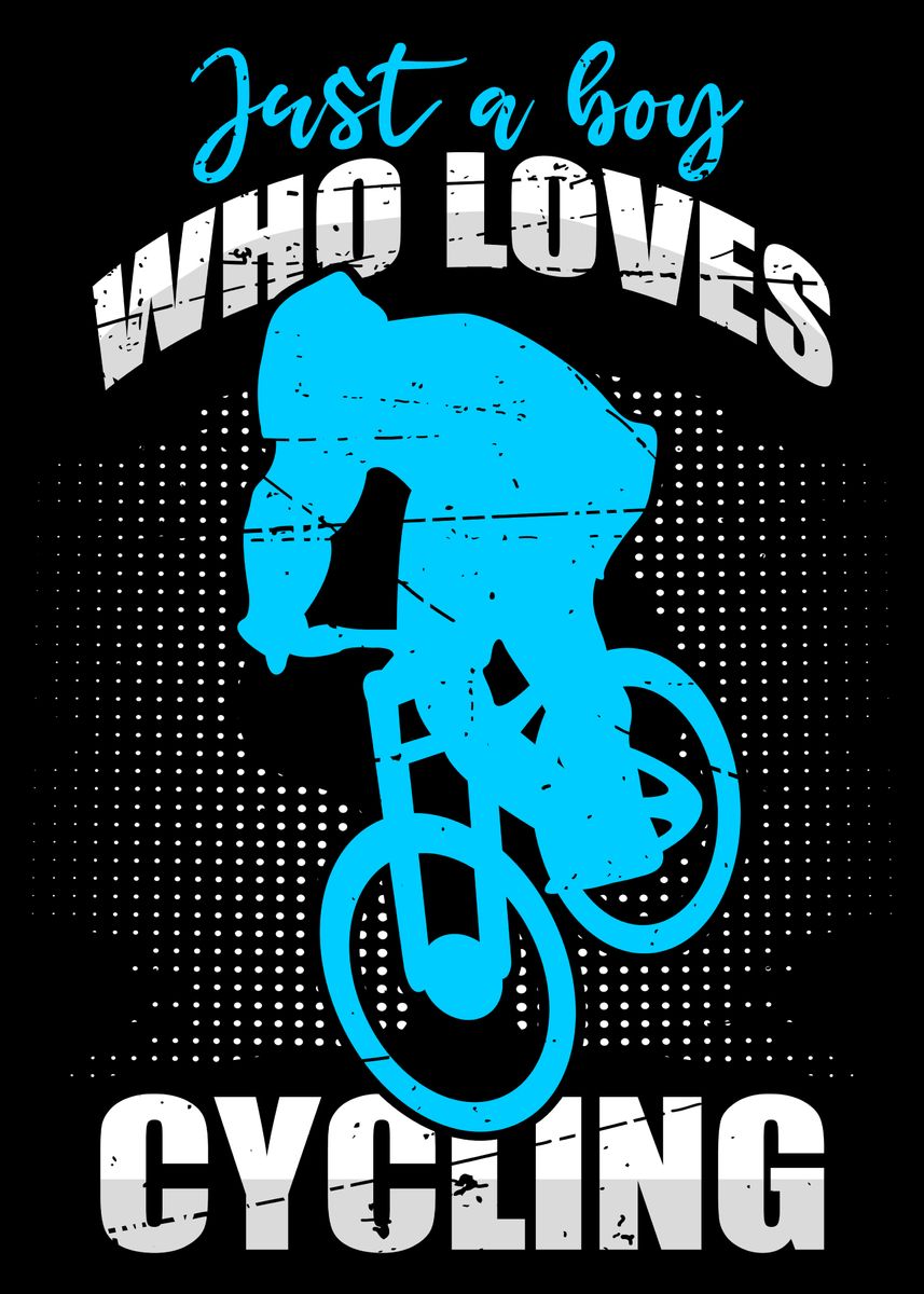 'Bike MTB saying for kids' Poster, picture, metal print, paint by ...