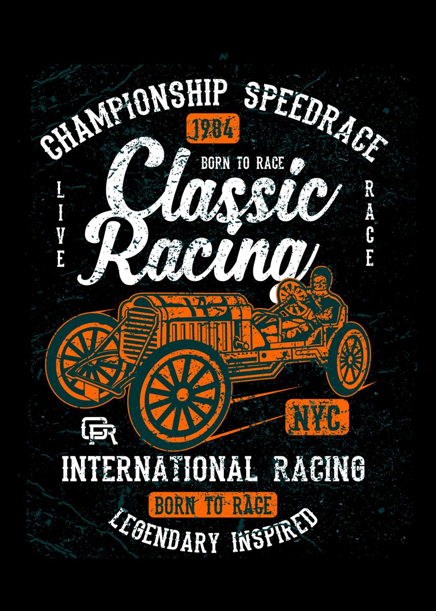 'Classic Racing' Poster by thetshirtshop2020 | Displate