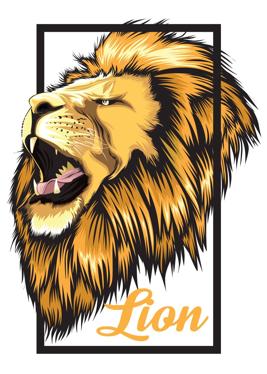 'liont Modern Design' Poster, picture, metal print, paint by Timtik ...
