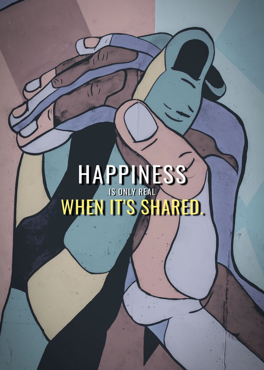'Share Happiness 1' Poster, picture, metal print, paint by Millionaire ...
