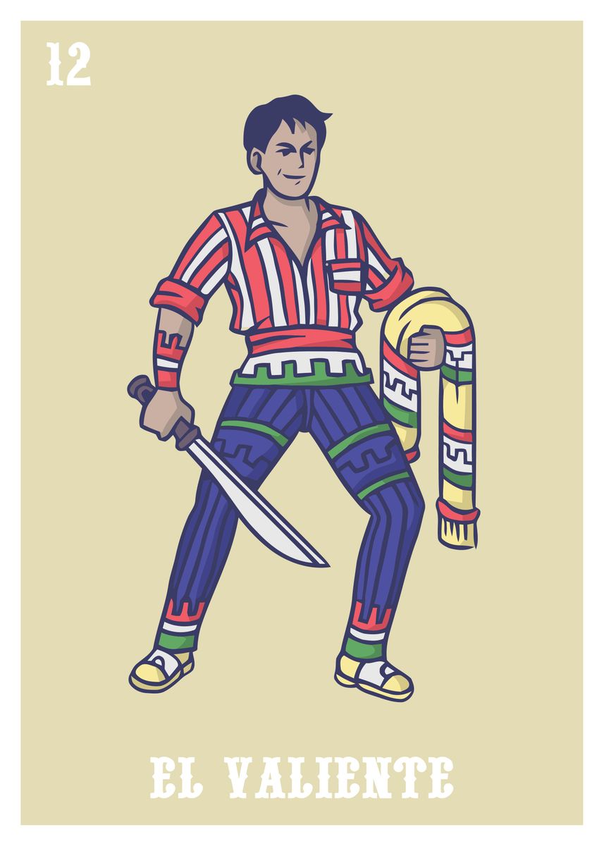 'El valiente Mexico Bingo' Poster, picture, metal print, paint by pegal ...