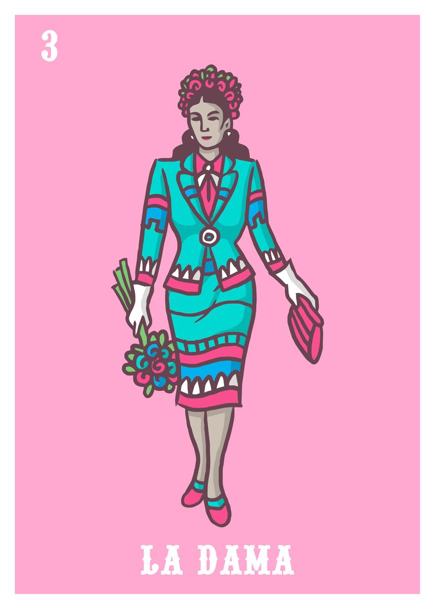 'La Dama Mexico Bingo' Poster, picture, metal print, paint by pegal pha ...