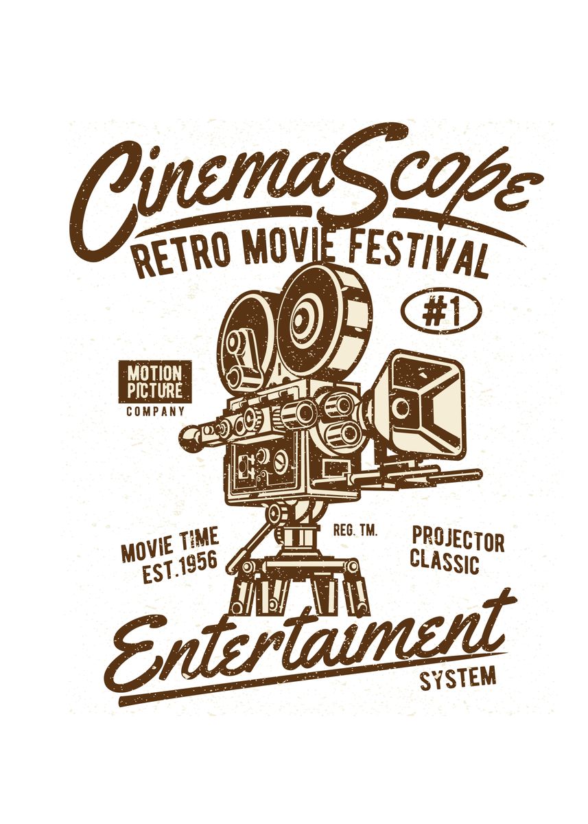 'Cinema Scope' Poster, picture, metal print, paint by thetshirtshop2020 ...