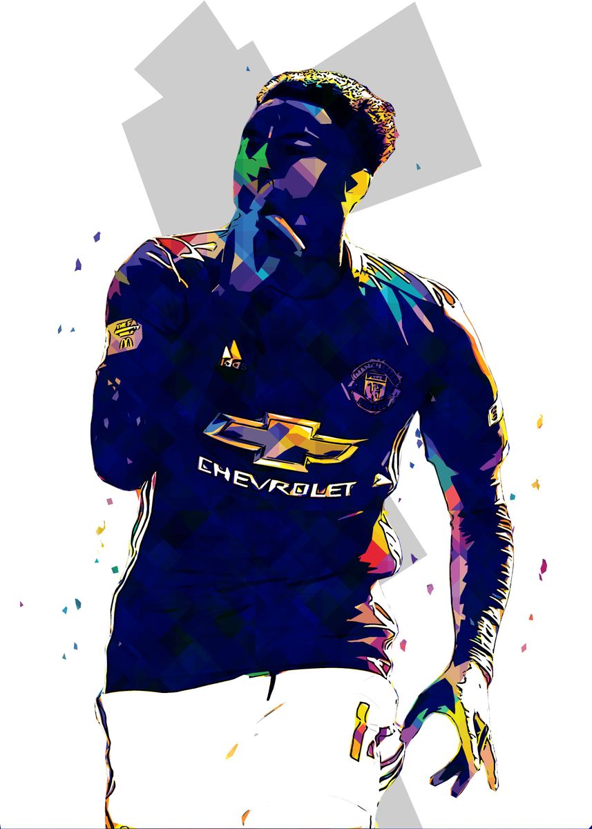 'Jesse Lingard' Poster, picture, metal print, paint by RobertHall ...
