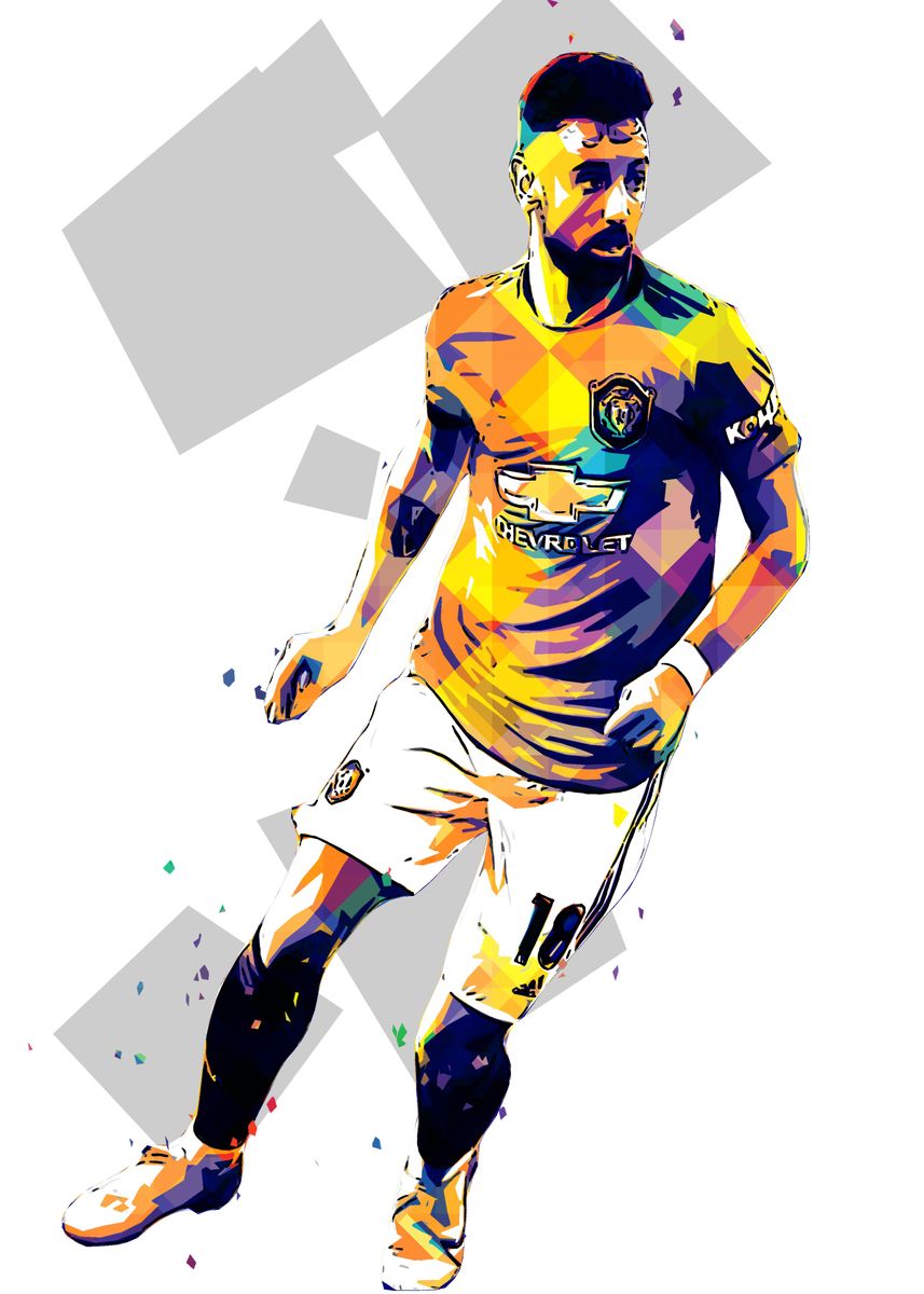 'Bruno Fernandes' Poster, picture, metal print, paint by RobertHall ...