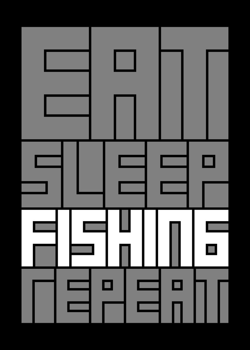 'fishing graffiti' Poster by Izmo Scribbles | Displate