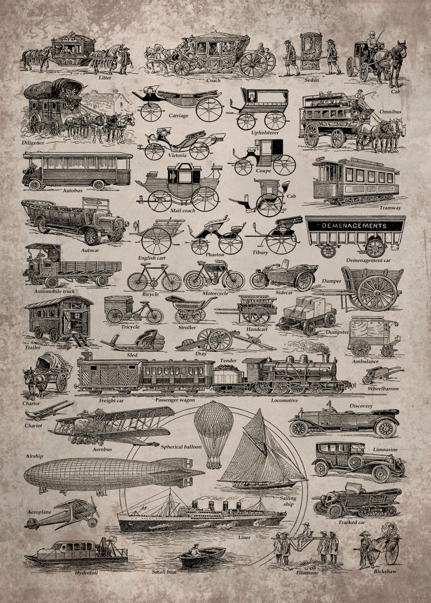 'Vintage vehicle transport' Poster, picture, metal print, paint by ...