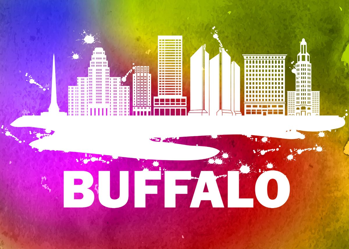 'Buffalo Cityscape' Poster by StefanART | Displate