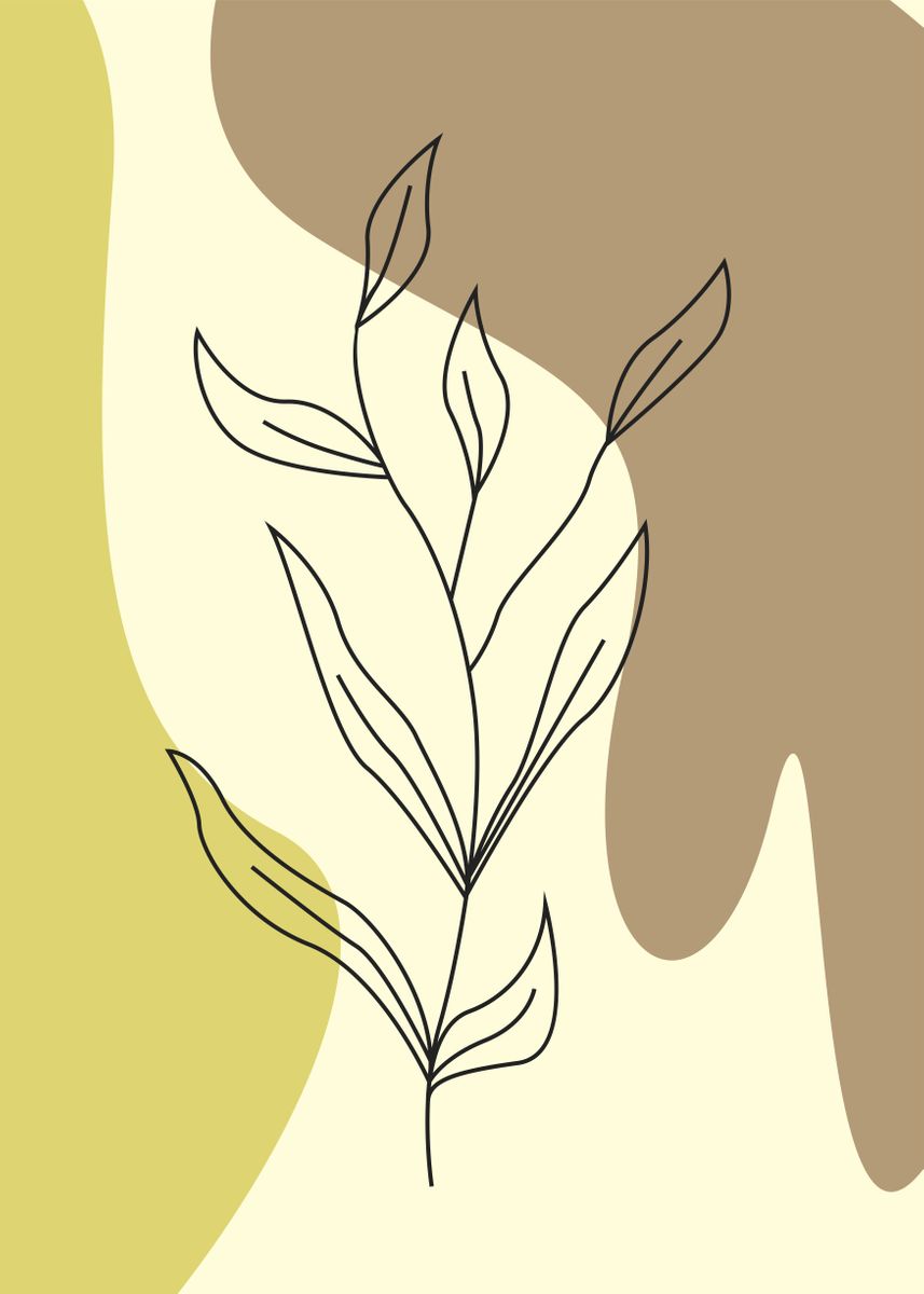 'abstract plant' Poster, picture, metal print, paint by Ratna Mutia ...