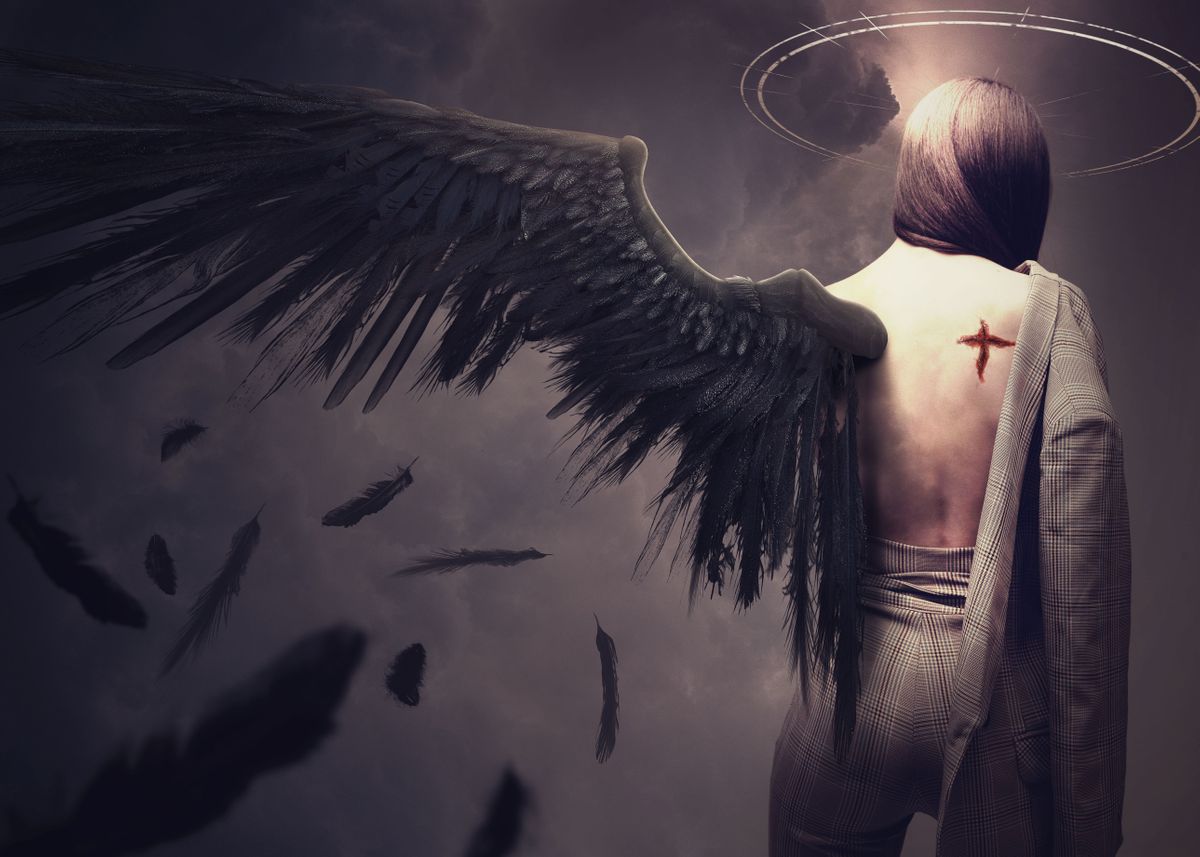 'Fallen Angel' Poster by Patryk Andrzejewski | Displate