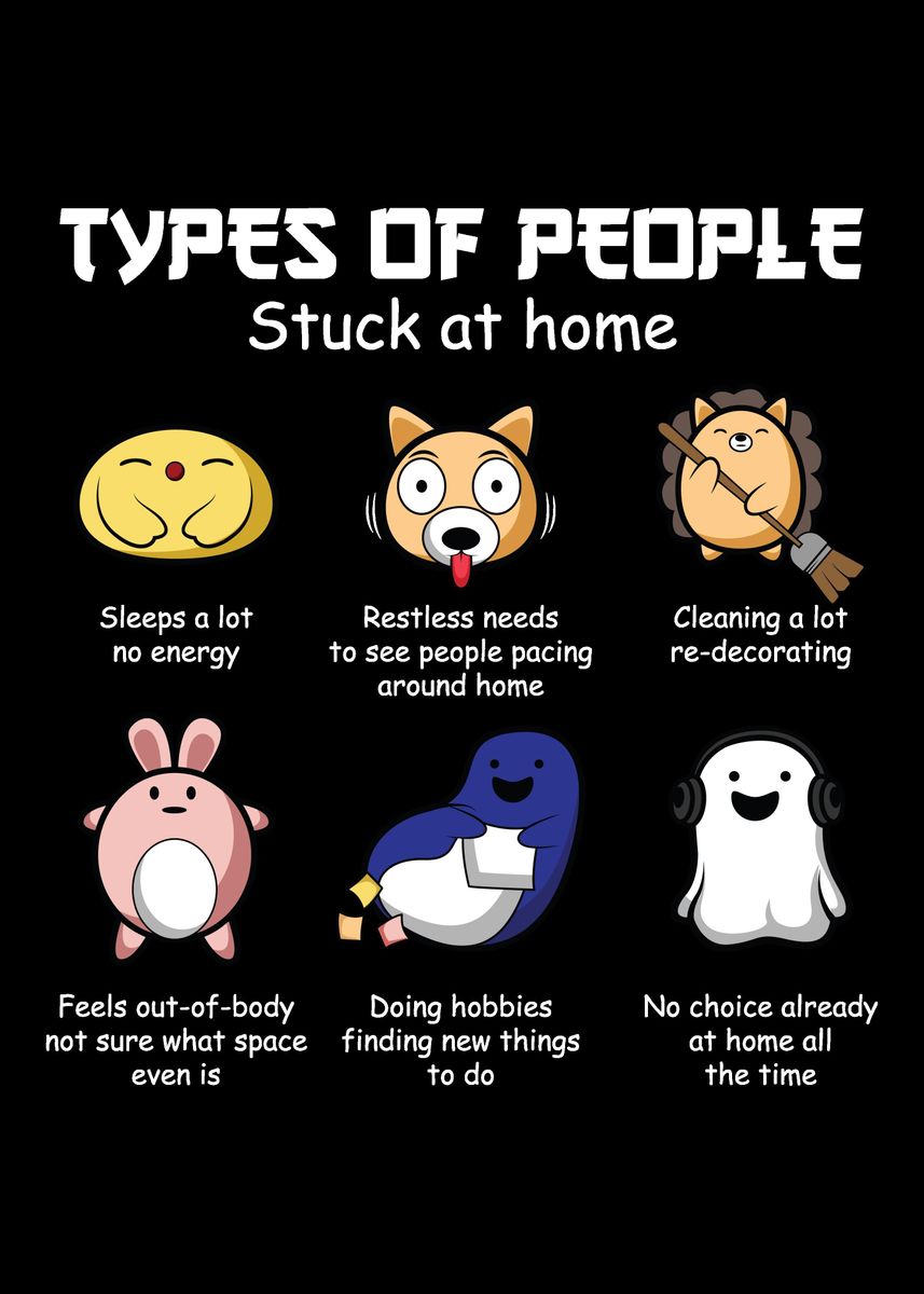 'People Stuck At Home Intro' Poster, picture, metal print, paint by ...