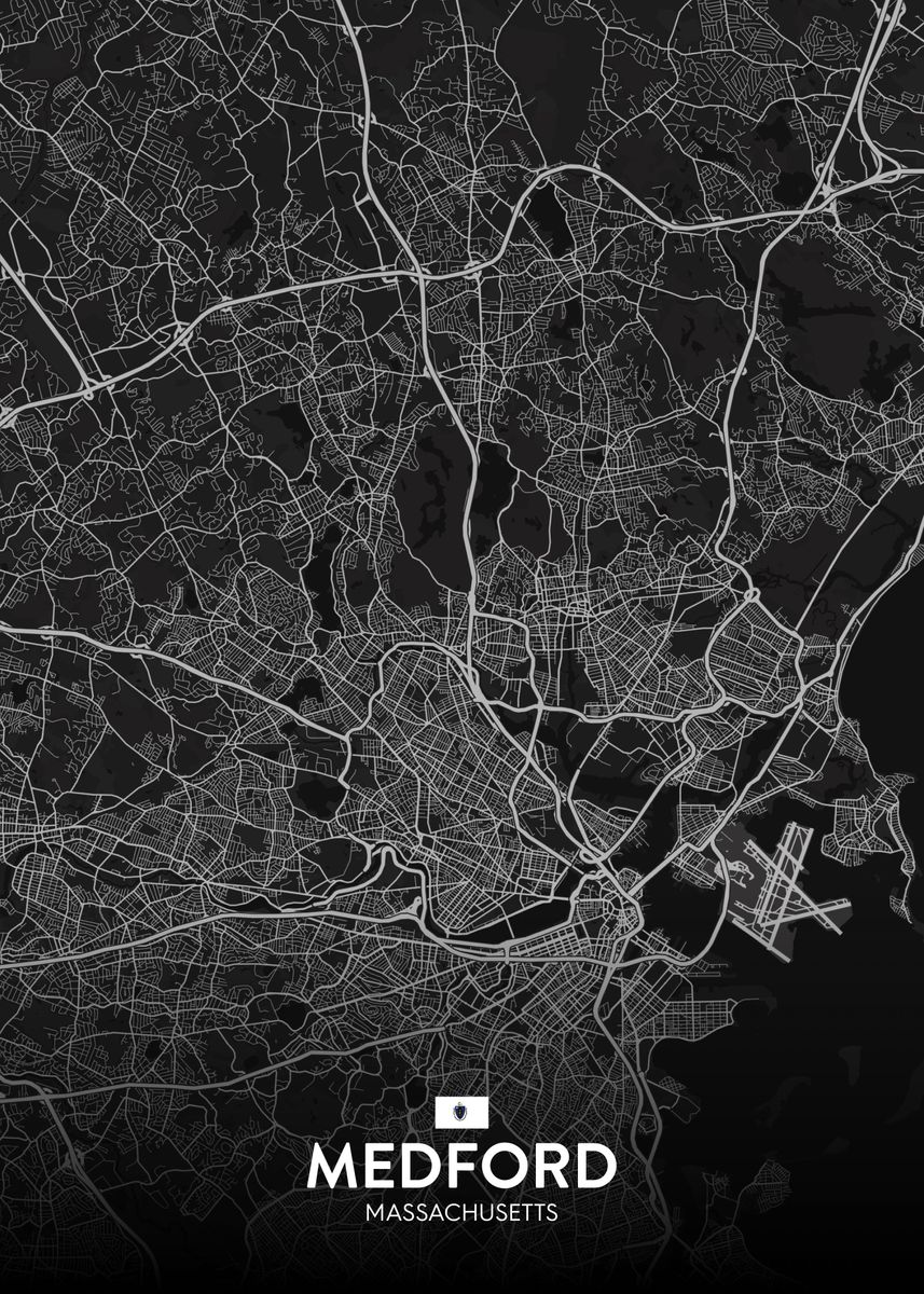 'Medford MA' Poster, picture, metal print, paint by IMR Designs | Displate