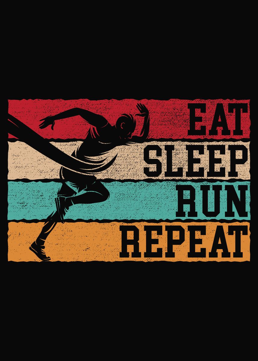 'Marathon Runner Ultra Run' Poster by Statements | Displate