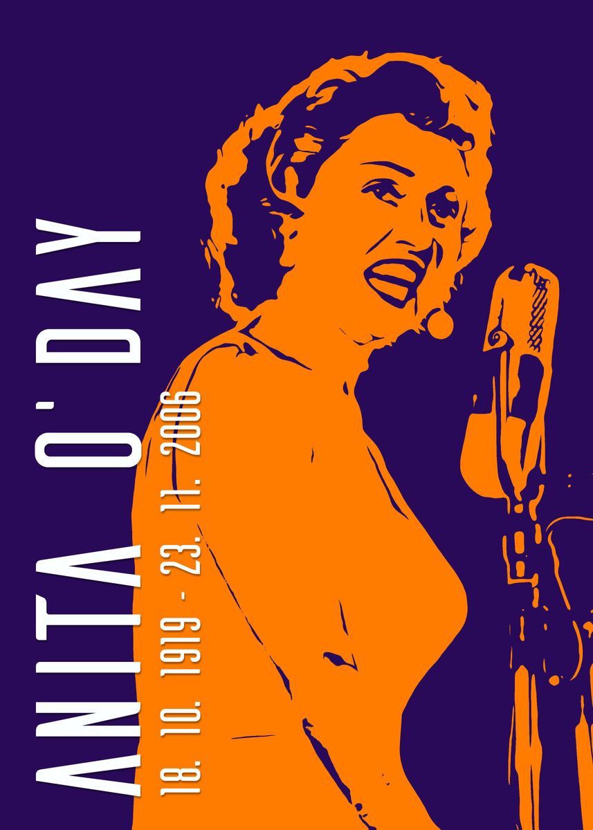 'Anita ODay' Poster, picture, metal print, paint by Petra Rommelfanger ...