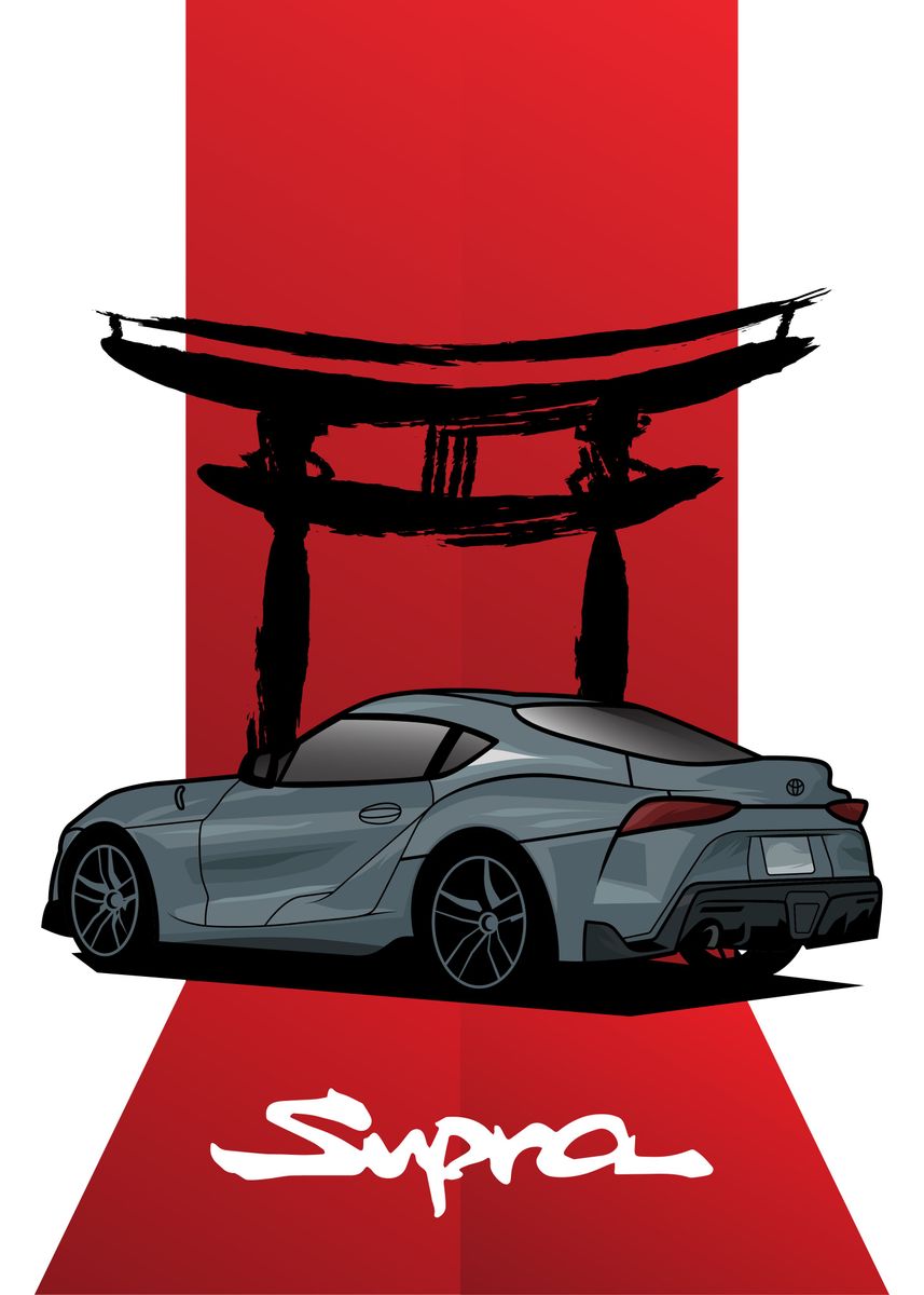 'Toyota Supra MK5' Poster by Misbahul Munir | Displate