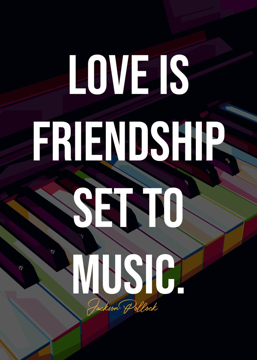 'Piano Quotes' Poster by MK STUDIO | Displate