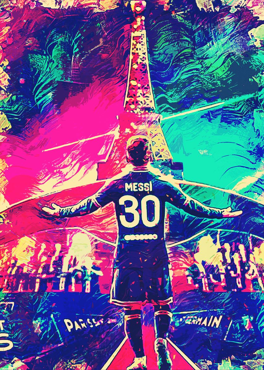 'Messi joins PSG' Poster, picture, metal print, paint by StanfordPouros ...