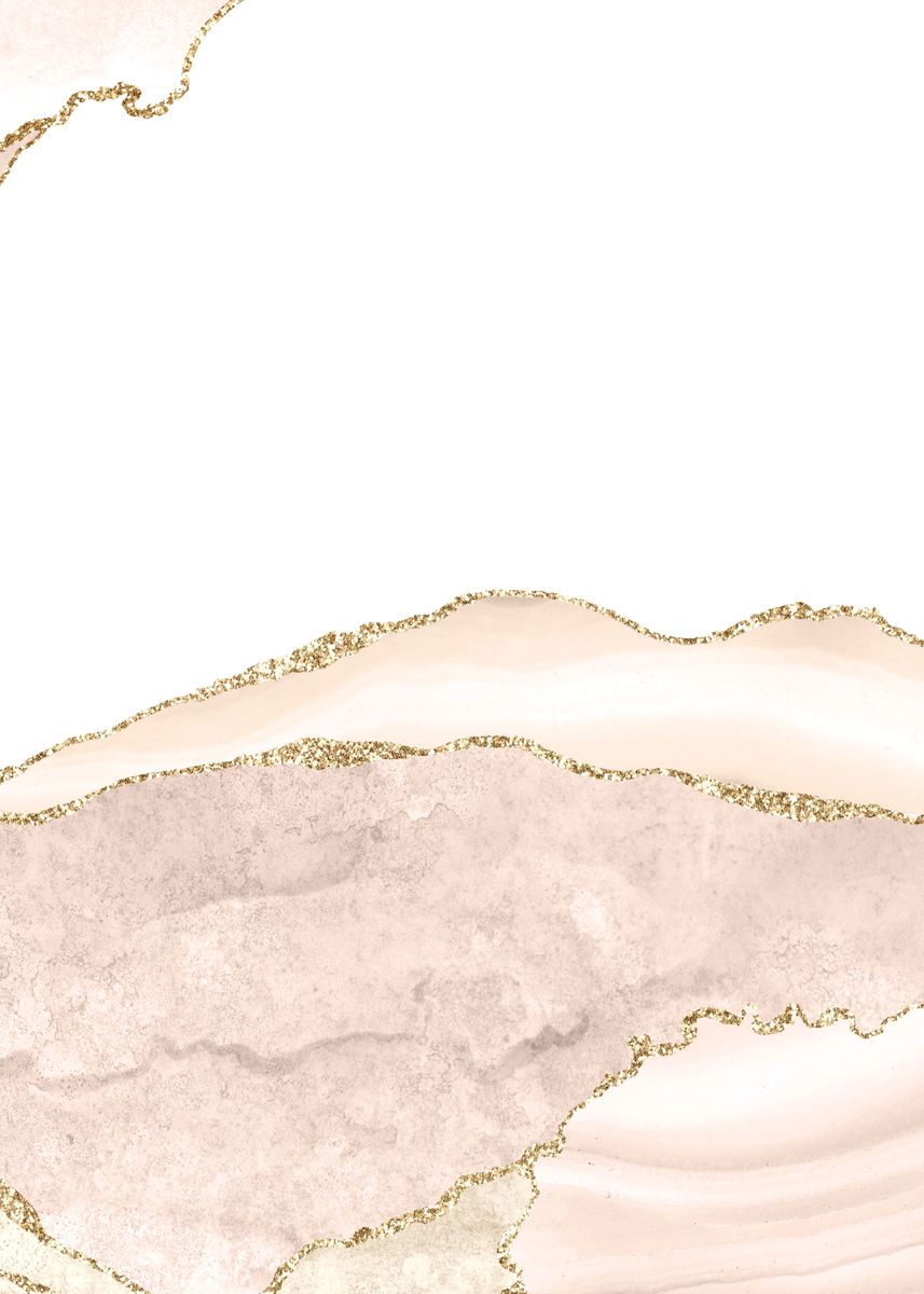 'Ivory Gold Agate Textur 08' Poster, picture, metal print, paint by ...