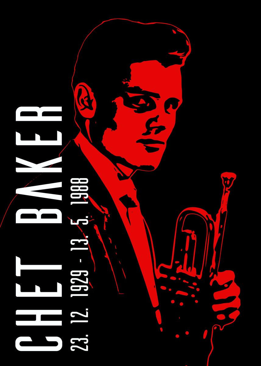'Chet Baker' Poster, picture, metal print, paint by Petra Rommelfanger ...