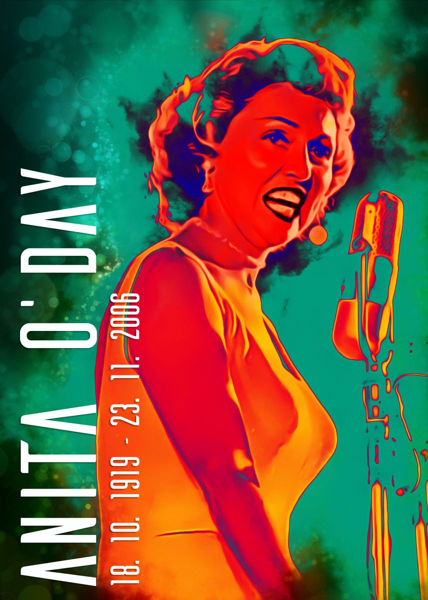 'Anita ODay' Poster, picture, metal print, paint by Petra Rommelfanger ...