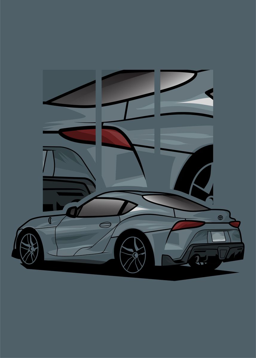 'Toyota Supra MK5' Poster by Misbahul Munir | Displate