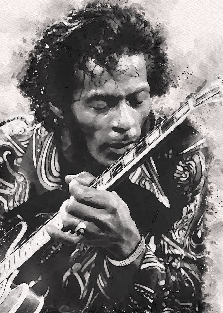 'Chuck Berry' Poster, picture, metal print, paint by Michael Grissham ...