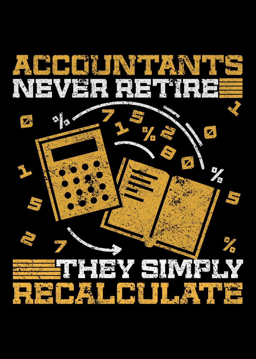 'Accountant Bookkeeper' Poster, picture, metal print, paint by ...
