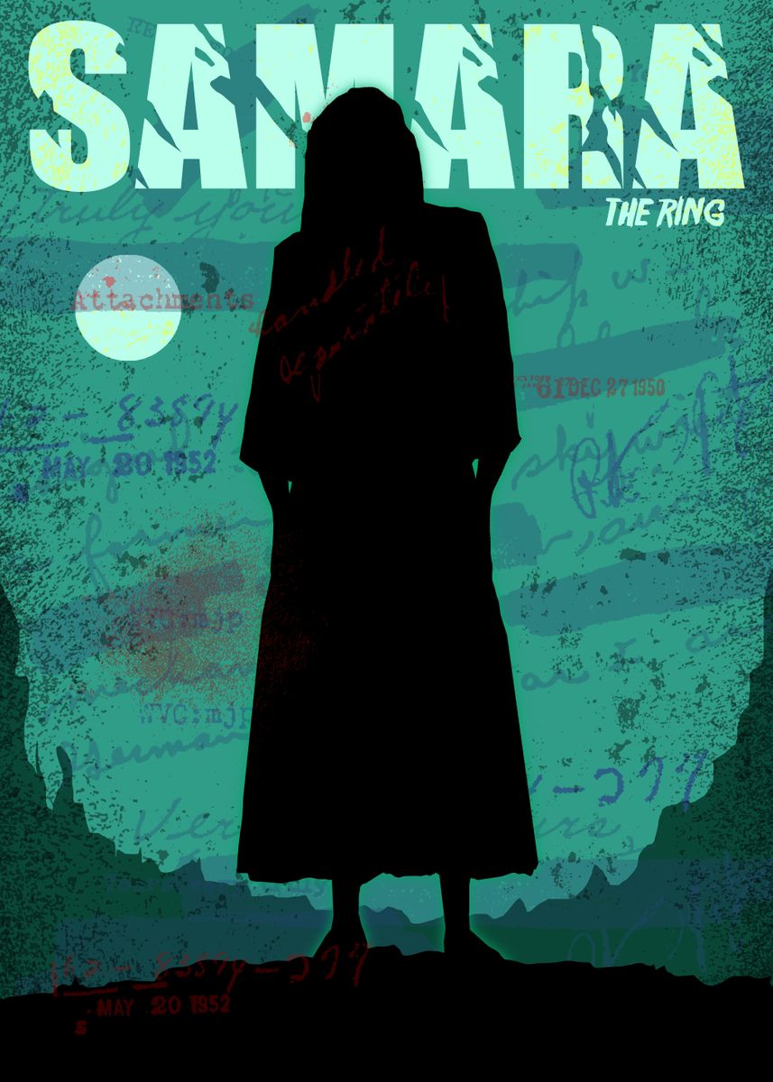 'The Scary Samara ' Poster, picture, metal print, paint by Retro ...