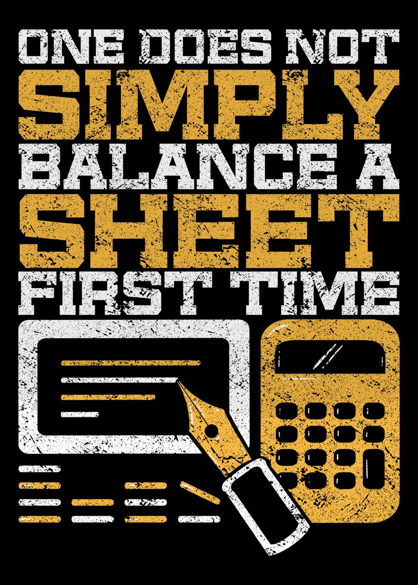 'Accountant Bookkeeper' Poster, picture, metal print, paint by ...